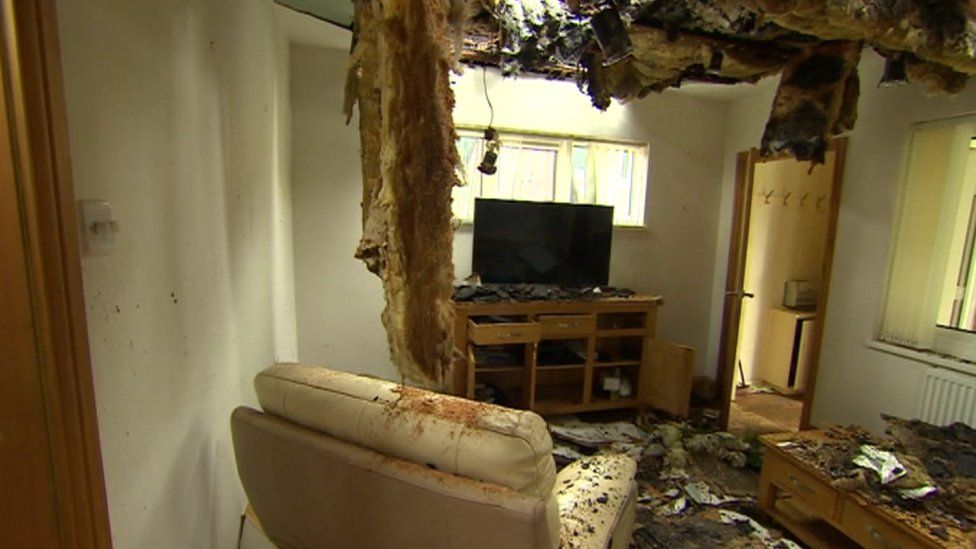 Sandiacre family unaware of lightning strike roof fire saved by ...