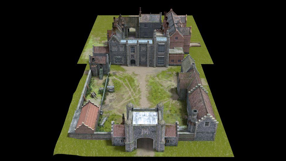 Medieval Bacton priory brought to life with 3D modelling - BBC News
