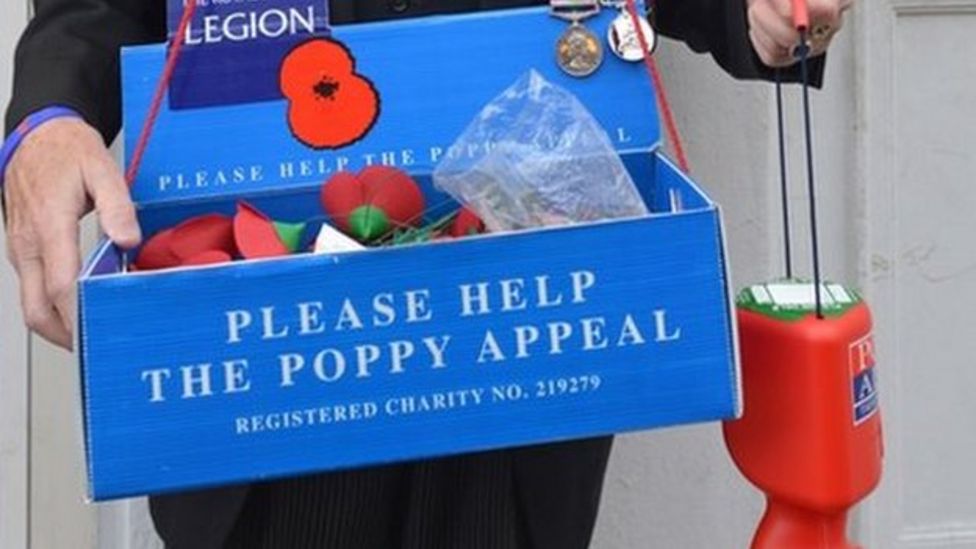 Royal British Legion treasurer raided Poppy Appeal tins - BBC News