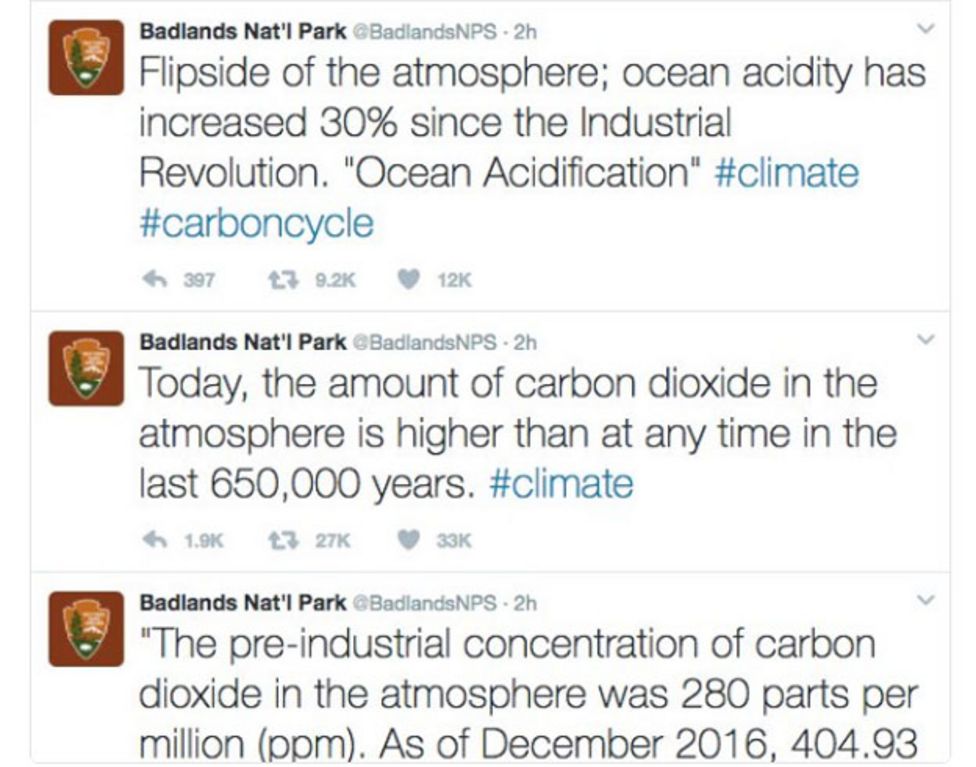 Badlands on Twitter: US park climate change tweets deleted - BBC News
