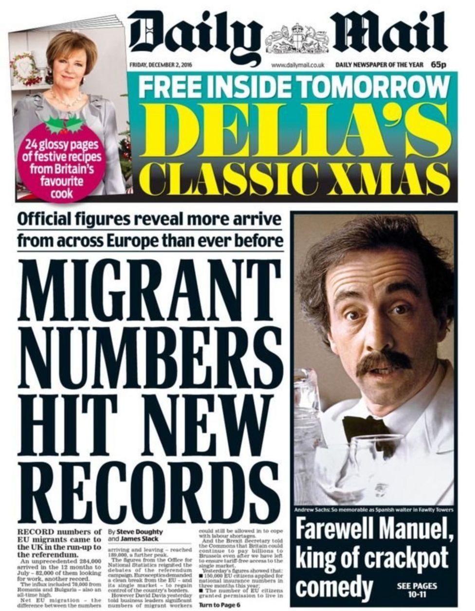 The Daily Mail on Manuel, the US government on climate change and ...