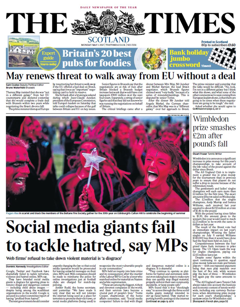 Scotland's papers: Tory 'tax raid' and Joshua's millions - BBC News