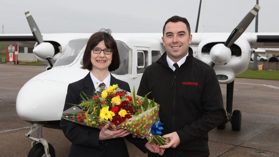 Orkney inter-island Loganair service gets one millionth passenger - BBC ...