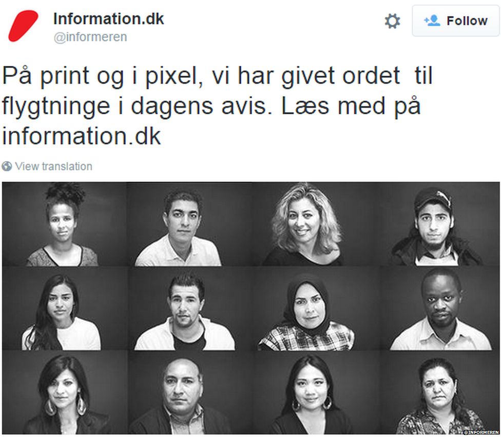 Refugees guest-edit Danish newspaper Information - BBC News