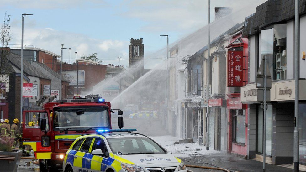 Major fire breaks out at Ballymena furniture shop - BBC News