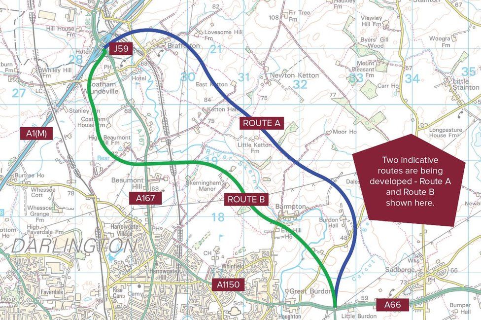 Darlington bypass and Tees river crossing plans progress - BBC News