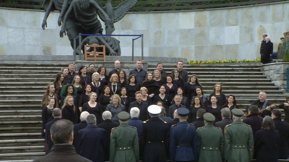 Easter Rising: Michael D Higgins takes part in Dublin remembrance ...