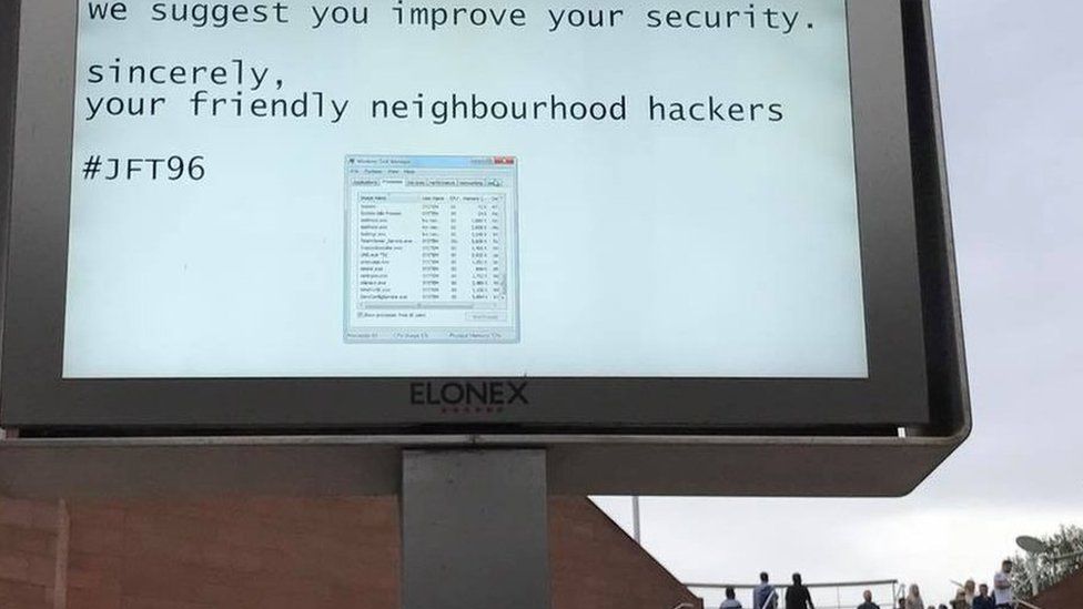 Hacked Cardiff billboard: 'Security features may not have been used ...