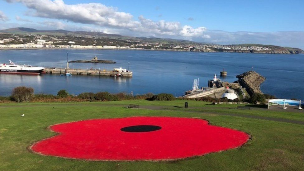 Giant poppy installed as permanent World War One 'tribute' - BBC News