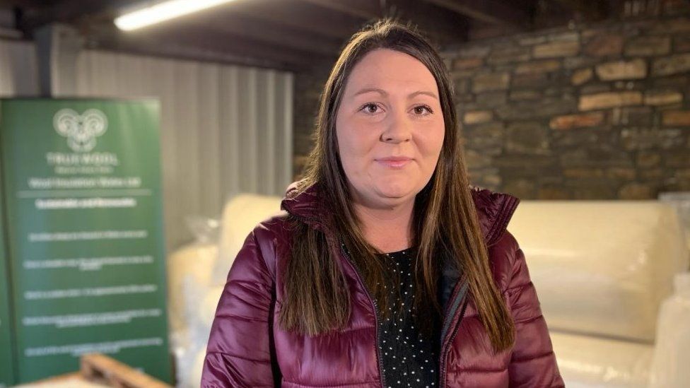 Defnyddio gwlân a llechi i wneud tai yn fwy gwyrdd - BBC Cymru Fyw