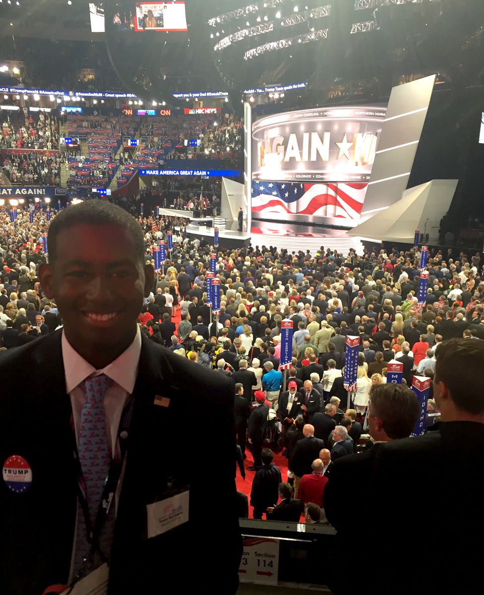 'I'm 19, black and rooting for Donald Trump and Mike Pence' - BBC News