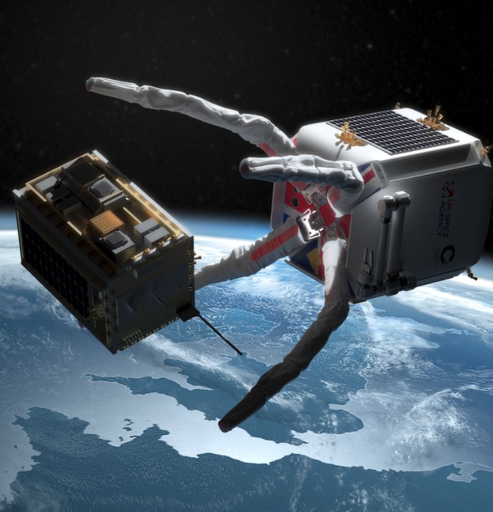 Robot arm would grab defunct British satellite from orbit - BBC News