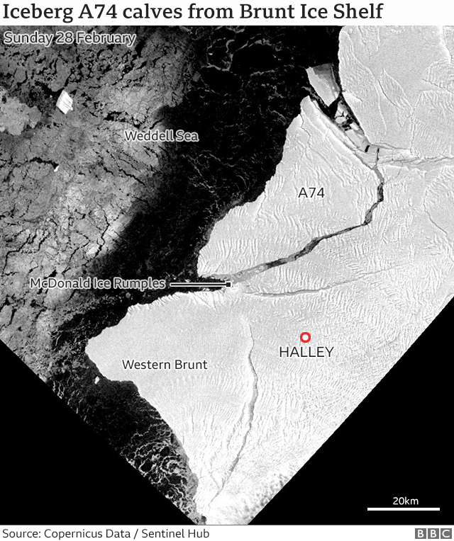Radar images capture new Antarctic mega-iceberg - BBC News