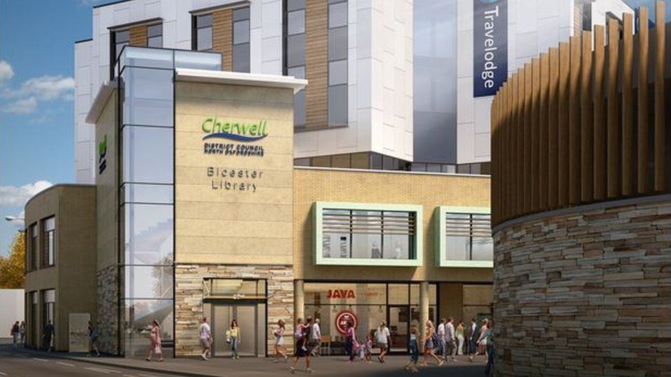 Bicester town centre's new library to open in April - BBC News