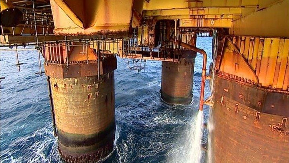 Platform legs at Shell Brent field could be left at sea - BBC News