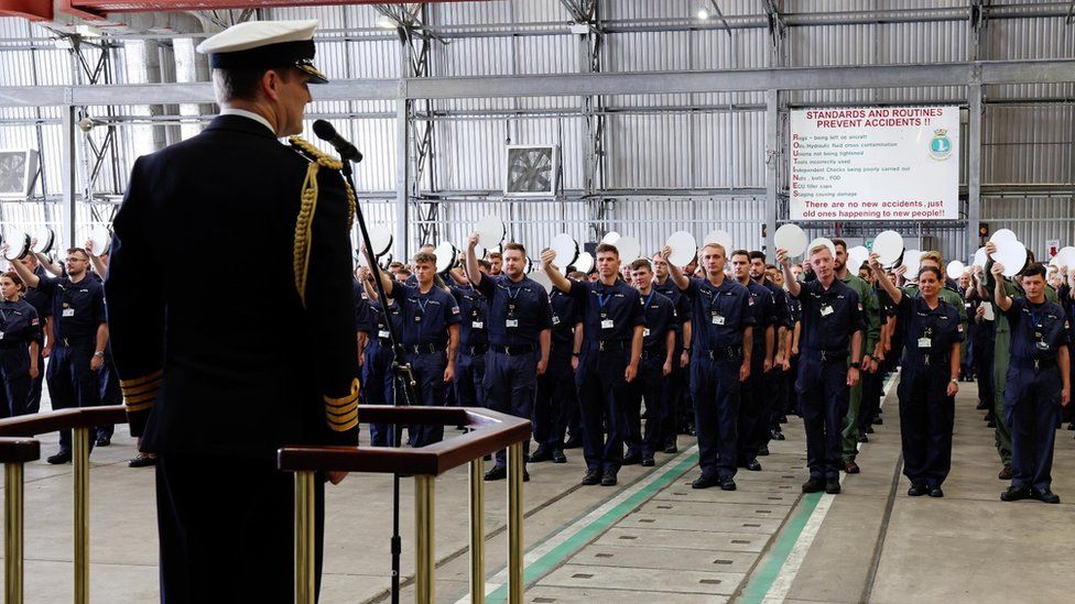 New commanding officer takes over RNAS Culdrose - BBC News