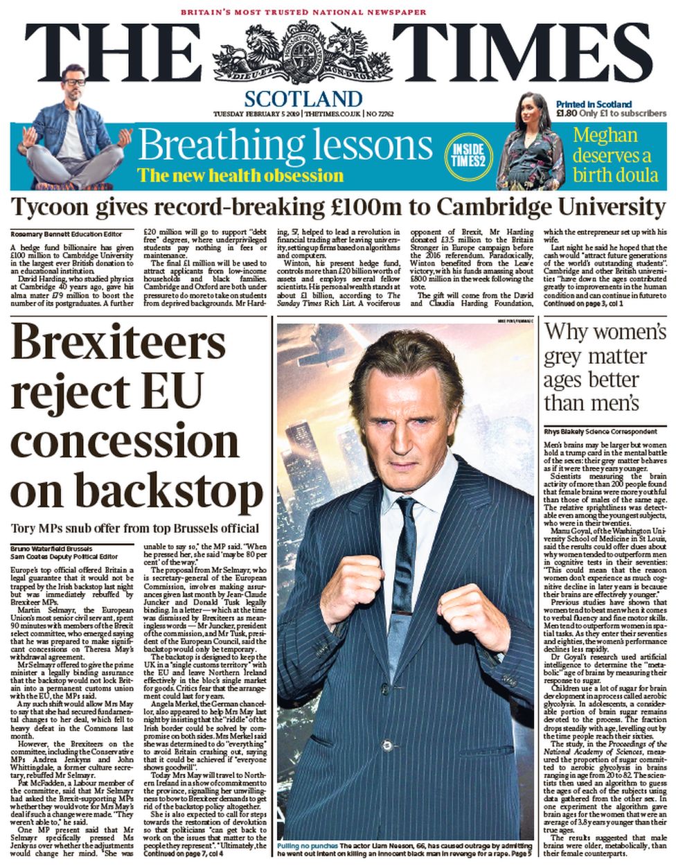 Scotland's papers: Brexit delay 'likely' and Neeson's revenge - BBC News