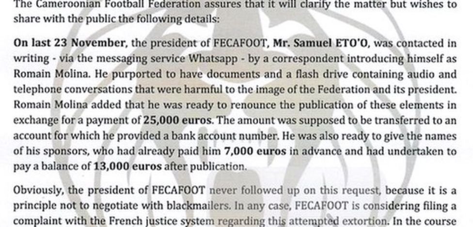 Romain Molina: Investigative journalist to sue Cameroon federation ...