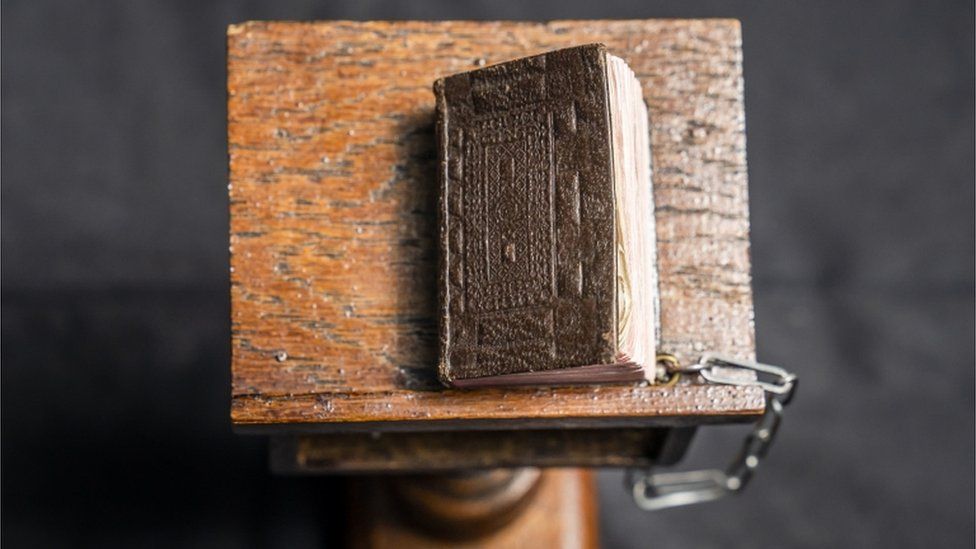 Check out the tiny bible discovered at a library! - BBC Newsround