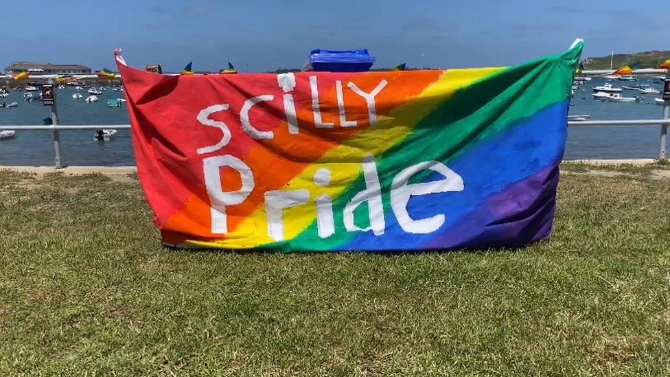 Isles of Scilly celebrates first ever Pride event - BBC News