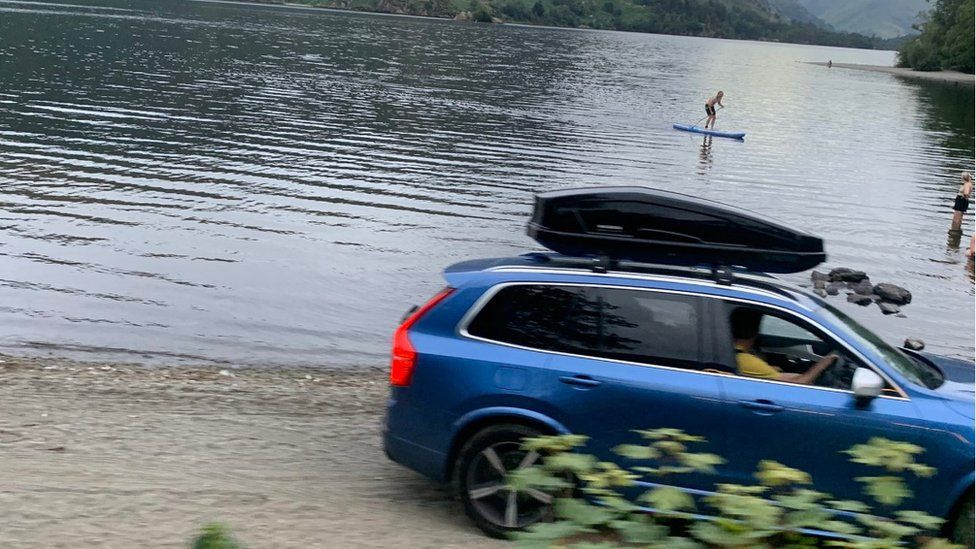 Police probe after cars driven along Ullswater lakeside - BBC News