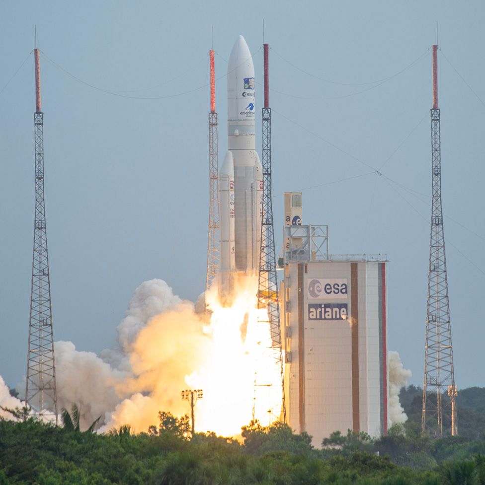 European Space Agency Blast Off For Jupiter Icy Moons Mission BBC News