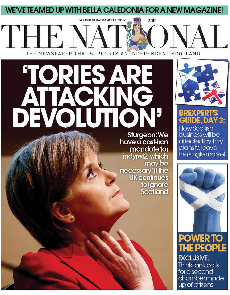 Scotland's papers: Devolution 'attack' and Green pays up - BBC News