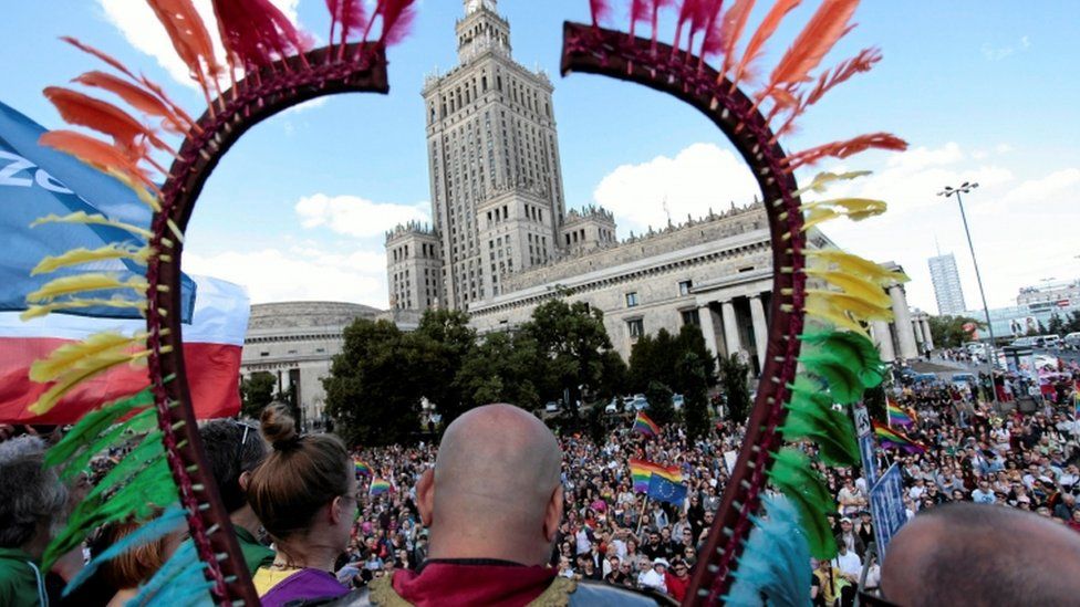 In pictures: LGBT parades across Europe - BBC News