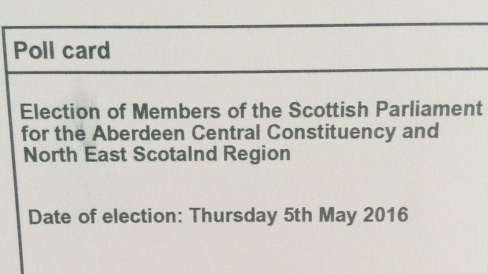 Aberdeen city polling cards contain 'Scotalnd' error - BBC News