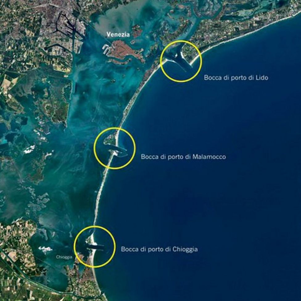 Venice test brings up floodgates for first time - BBC News