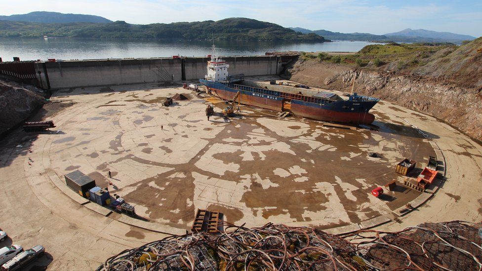 Permission given for expansion of Kishorn dry dock - BBC News