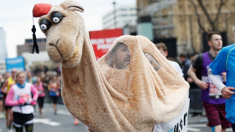 London Marathon: The wacky outfits embraced by runners - BBC News