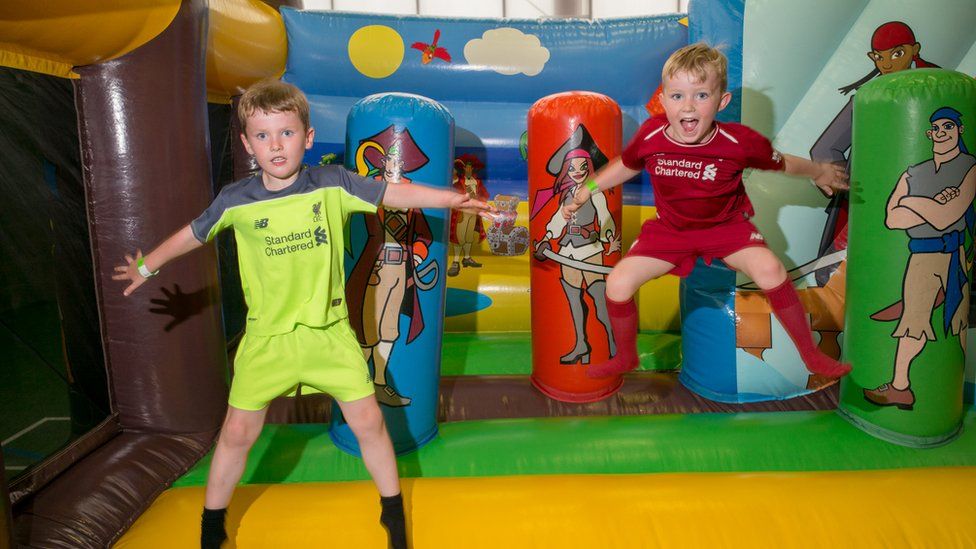 Strabane's new synthetic pitch officially opens - BBC News