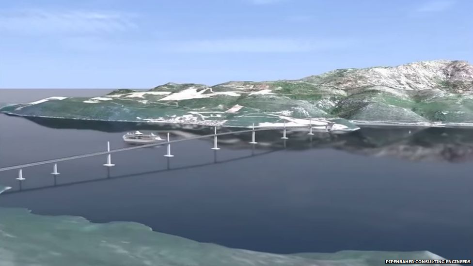 Croatia: Delayed bridge bypassing Bosnia goes ahead - BBC News