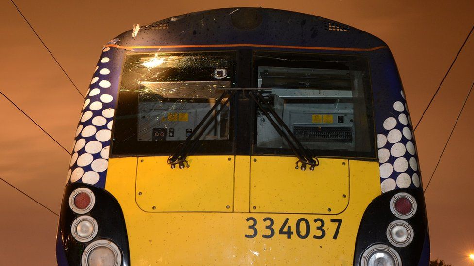 Train badly damaged by railway vandals - BBC News