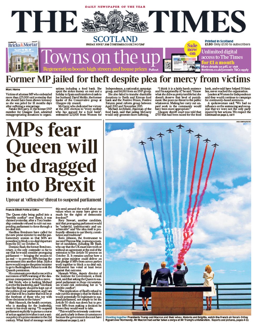 Scotland's papers: Piper's D-Day lament and 'MP to HMP' - BBC News