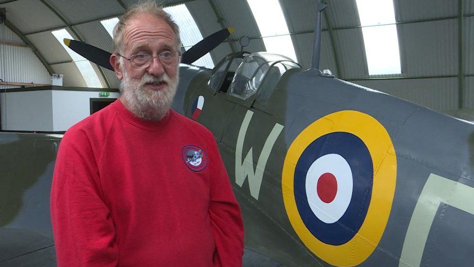 Loch Doon Spitfire goes on display in Dumfries - BBC News