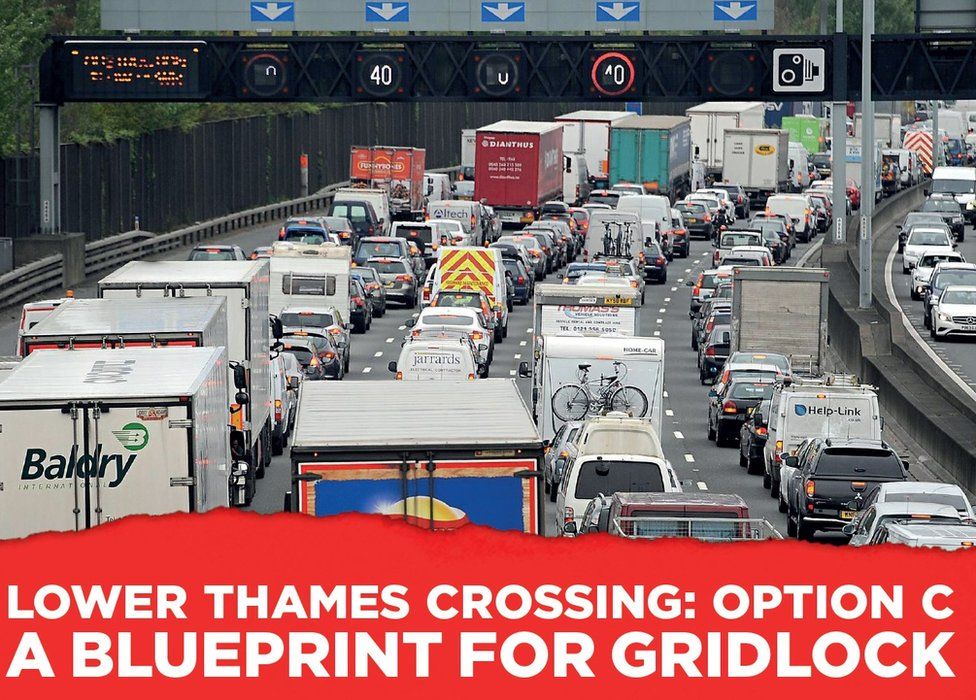 Lower Thames Crossing: Postcard protest over tunnel bid - BBC News