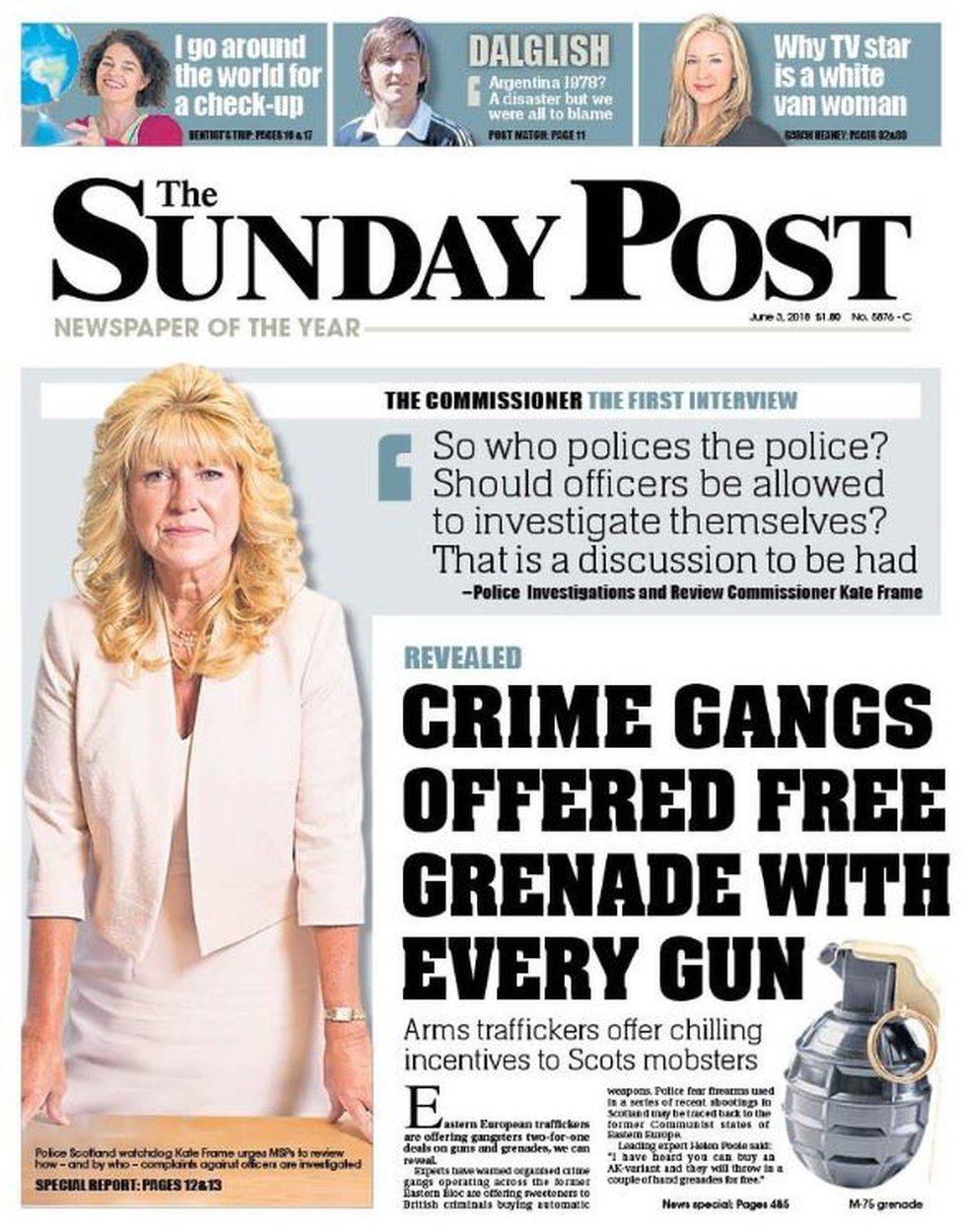 The Papers: 'Free grenade with every gun for Scots mobsters' - BBC News