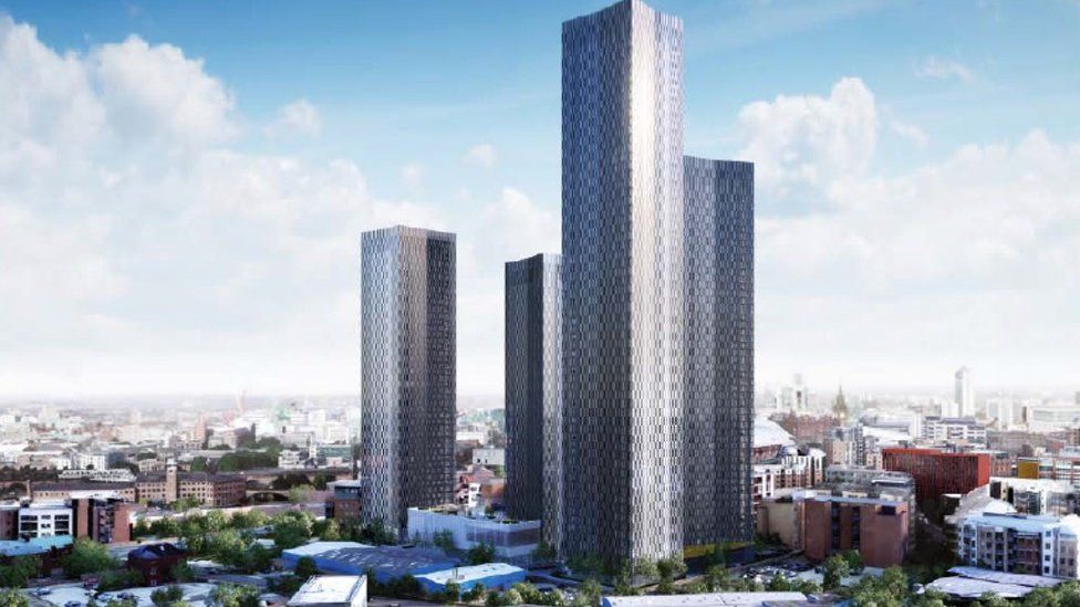 Manchester: Plans for 'striking' twin skyscrapers submitted - BBC News