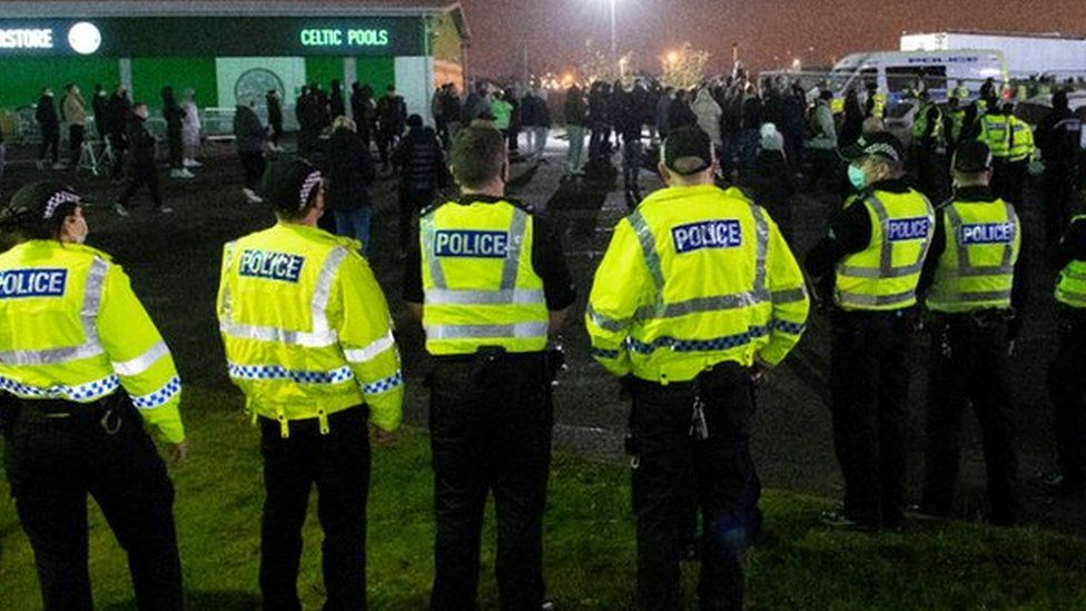 Man, 36, charged over Celtic Park disorder - BBC News