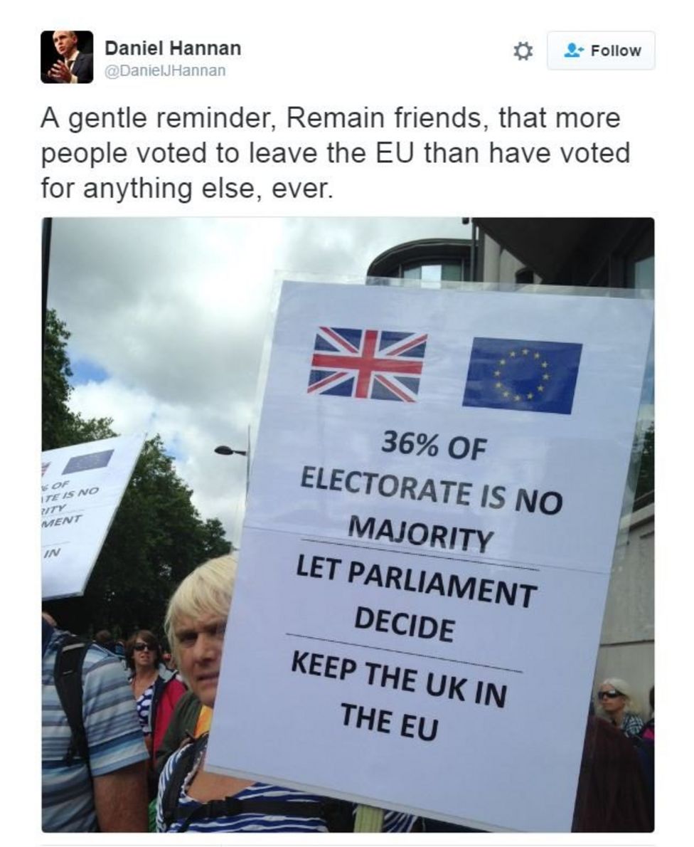 Thousands at 'March for Europe' Brexit protest - BBC News