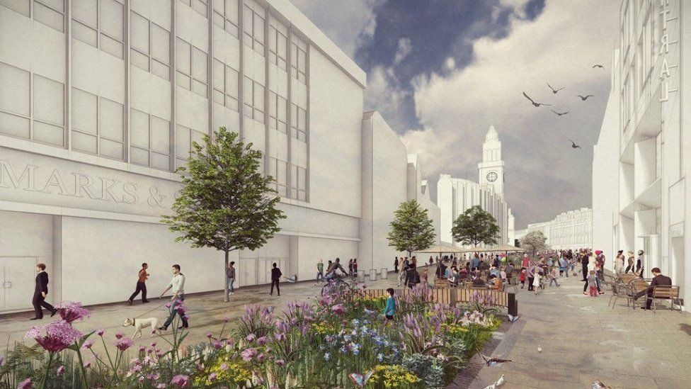 Rising costs hit Sheffield city centre regenerations plans - BBC News