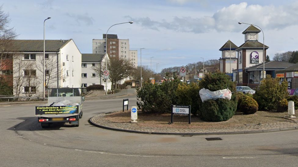 Motorbike passenger in hospital after crash in Aberdeen - BBC News