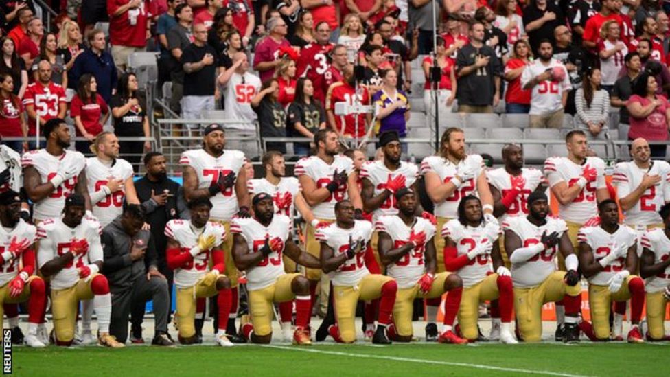 NFL players continue protest in defiance of US President Donald Trump ...