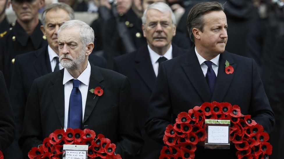 Newspaper headlines: Corbyn row and Remembrance Sunday - BBC News