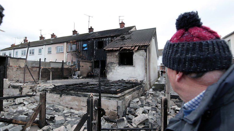 County Down: House destroyed in Dundrum fire - BBC News