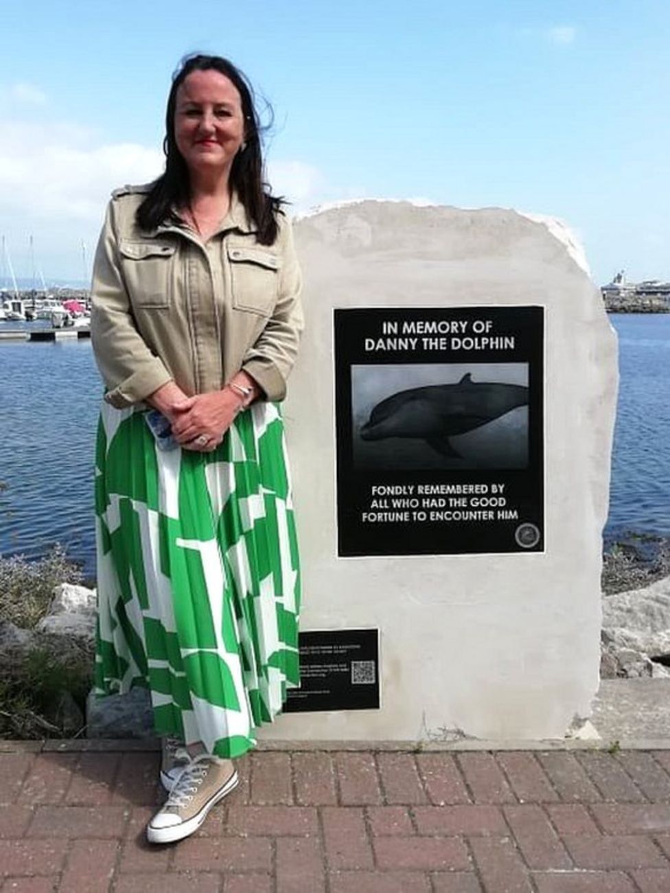 Memorial to Danny the dolphin unveiled on Portland Marina - BBC News