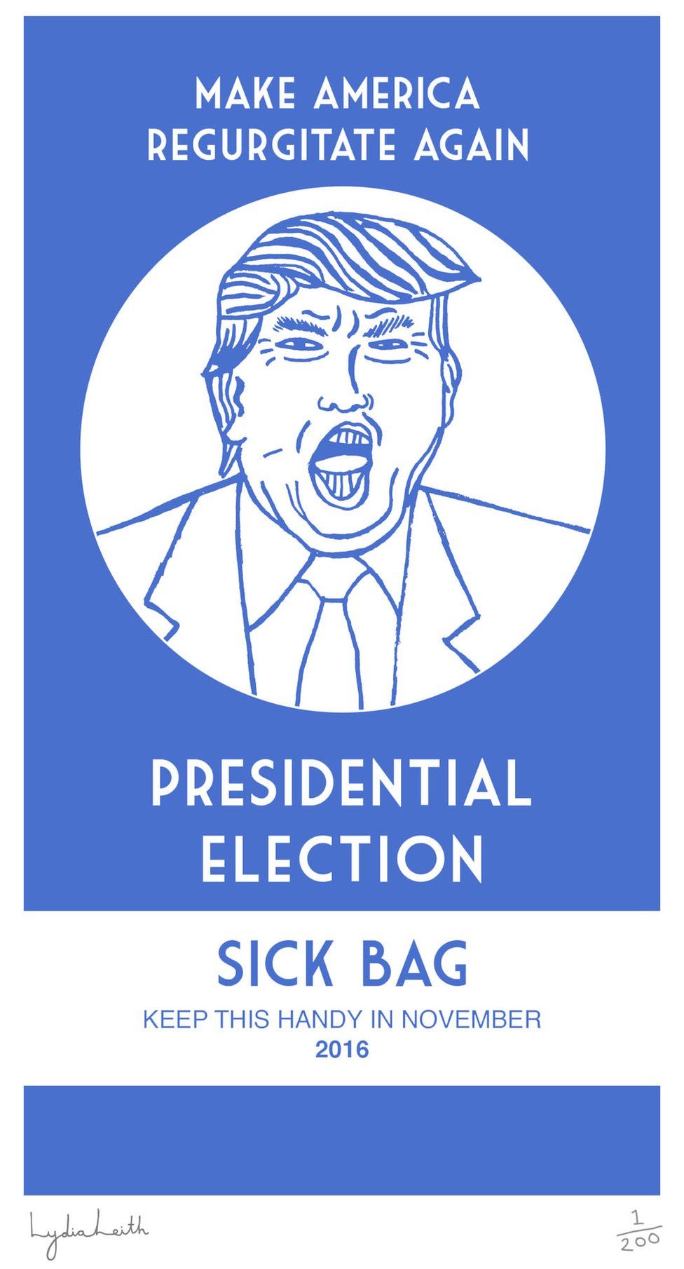 Donald Trump sick bag created by Carlisle artist - BBC News