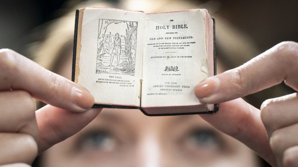 Check out the tiny bible discovered at a library! - BBC Newsround